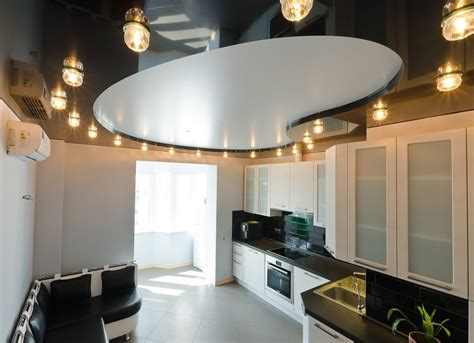 Натяжной потолок черного цвета: 70 фото в интерьере, лучшие идеи дизайна