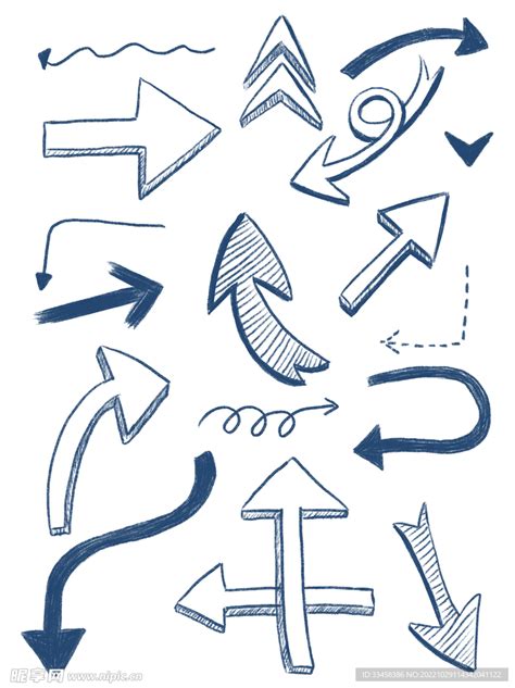 各类方向箭头设计图 卡通设计 广告设计 设计图库 昵图网
