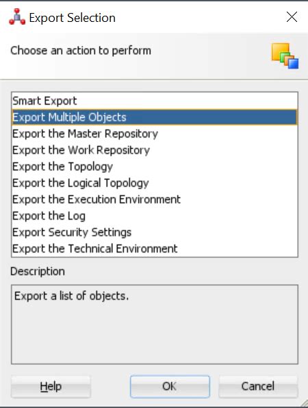export oracle data integrator repository content