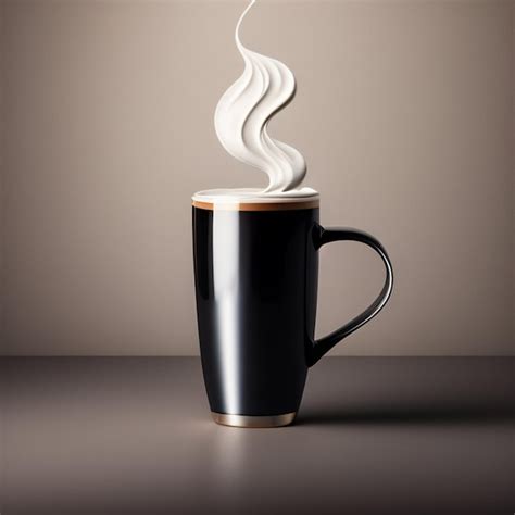 Premium Ai Image Black Mug Coffe