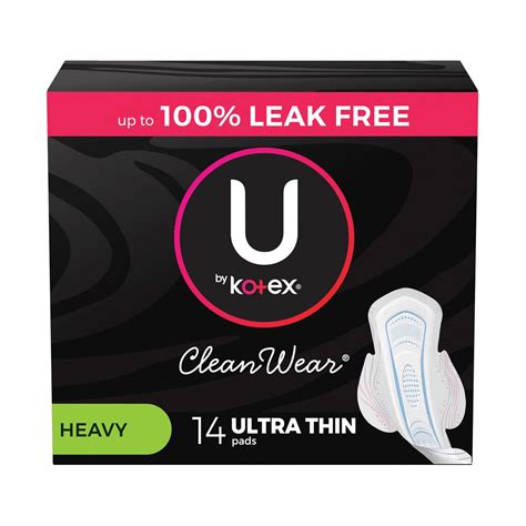 Buy U By Kotex Cleanwear Ultra Thin Feminine Pads With Wings Heavy