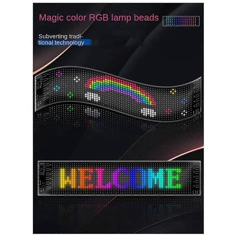 LED Matrix Panel Programmable Flexible Screen IP Display Animation Message Scrolling Sign APP