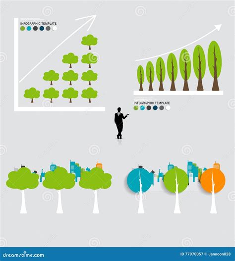 Graph Set Environment Diagram Infographic Icon Business Chart Vector Illustration