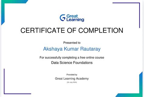 Hi All I Have Successfully Completed The Data Science Foundations