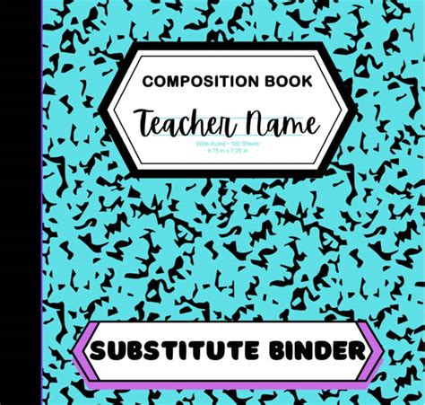 Middle School Substitute Teacher Binder Template By Rachaels Ready