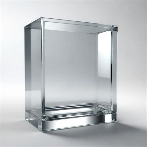 A Square Shaped Box With A Square Base That Says The Word On It Premium AI Generated Image