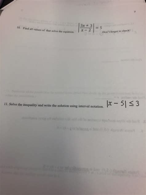 Solved 10 Find All Values Of That Solve The Equation That Chegg Com