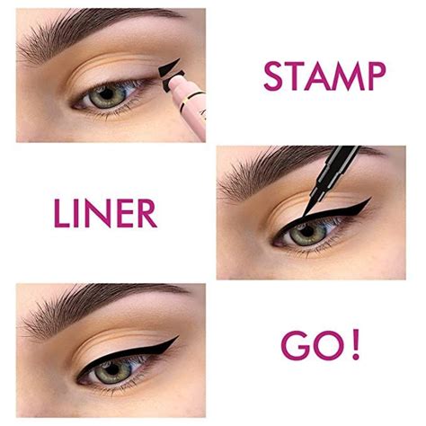 Imethod Eyeliner Stamp 2 Pens Winged Eyeliner Stamp For All Eye Shapes Winged Eyeliner Stamp