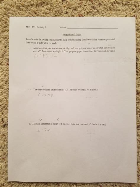 Solved Translate The Following Sentences Into Logic Symbols Chegg