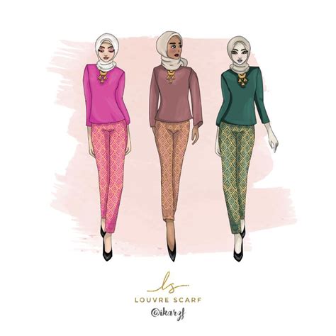 Nur Atiqah Mohamad Razif On Linkedin Illustration For Louvre Scarf