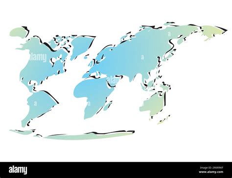 World Map Isolated On White Background Stock Vector Image Art Alamy