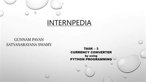 Completed Task 3 Of Currency Converter With Python Pavan Gunnam