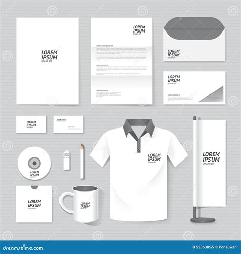 Vector Brochure Flyer Magazine Folder T Shirt Cover Booklet Poster Mock Up Stock Vector