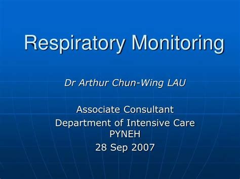Ppt Respiratory Monitoring Powerpoint Presentation Free Download Id 920665