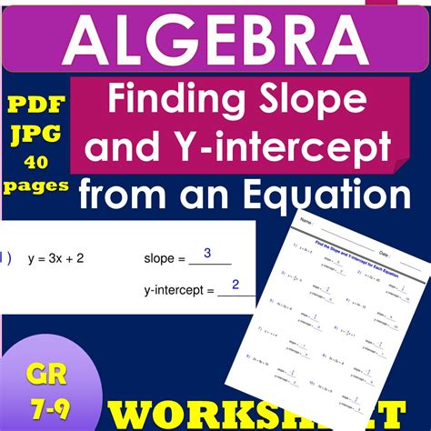 finding slope and y intercept through equations graphing linear