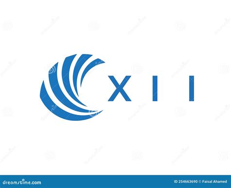 Xii Letter Logo Design On White Background Xii Creative Circle Letter Logo Concept Stock Vector