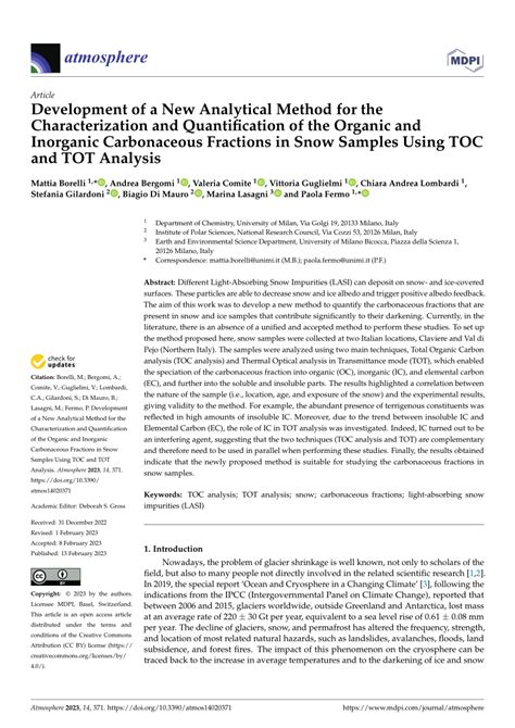 Pdf Development Of A New Analytical Method For The Characterization