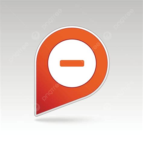Minus Pin Map Icon Map Pointermarkers Line Symbol Marker Vector Line