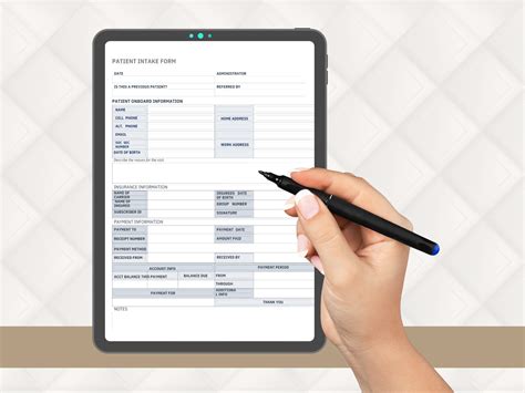 Patient Intake Form Etsy