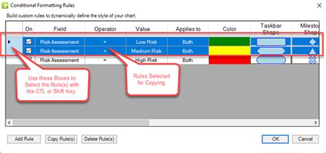 managing conditional formatting rules for onepager express for version 6 1 onepager documentation
