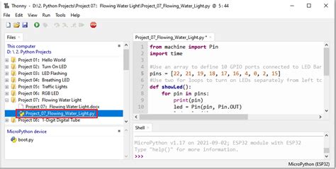Python Tutorial ESP32 Learning Kit Documentation