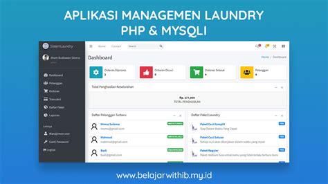 Aplikasi Managemen Laundry Berbasis Web Source Code Belajarwithib