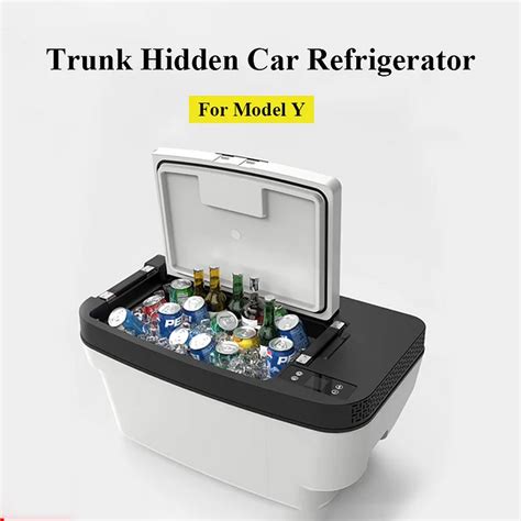 Tesla Model Y Rear Trunk On Board Refrigerator Hidden Cooler Teslasy