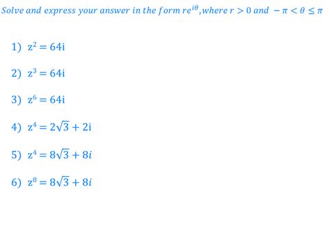 Finding The Nth Root Of Complex Numbers Variation Theory