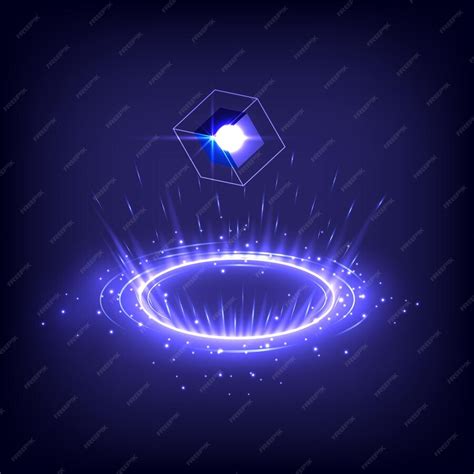 제품 디스플레이 및 표시 Gui 및 Ui 가상 현실 포털 및 홀로그램 과학 빛나는 Hud 기술 프로젝터의 미래 공상 과학 럭셔리 게임 판타지의 매직 게이트 기술 텔레포트