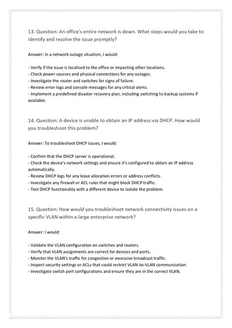 Troubleshooting Core Routing And Switching Issues 45 Interview Qanda With Explanations It
