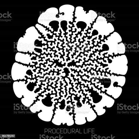 벡터 순환 알 수 없는 인생 추상 모양입니다 생물 학적 절차 세포 성장 구조입니다 유기 생활의 차동 성장입니다 미생물 복잡 한 유기 체 0명에 대한 스톡 벡터 아트 및 기타