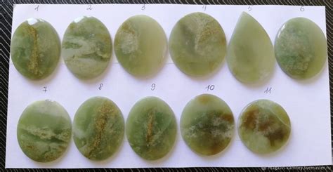 Нефрит 1 кабошоны купить в интернет-магазине Ярмарка Мастеров по цене ...