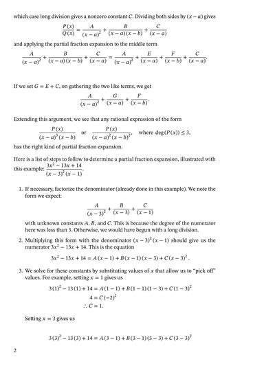 Lesson Partial Fractions Repeated Linear Factors Nagwa