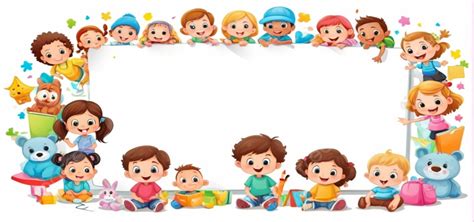 Kindergarten Stationary Preschool Rectangular Frame Background