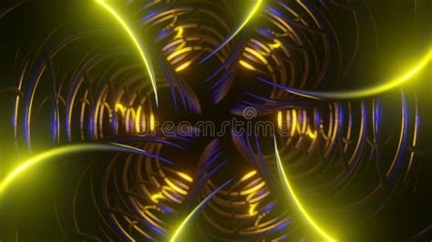 Pulsating Blue Yellow Background Vj Loop 3d Graphics For Music Stage Transition Shows Retro