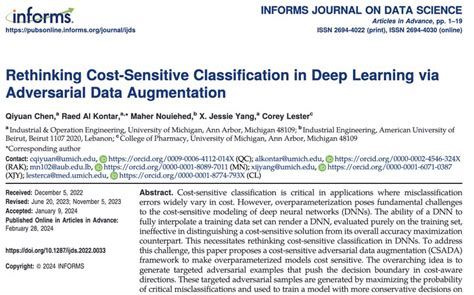 Informs Journal On Data Science On Linkedin Ijds20220033