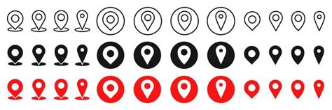 Premium Vector Location Pin Set Icons Place Marker Location Icon Gps Location Vector Illustration