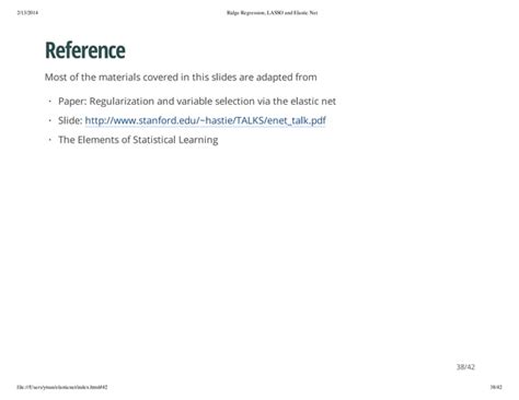 Ridge Regression Lasso And Elastic Net Ppt