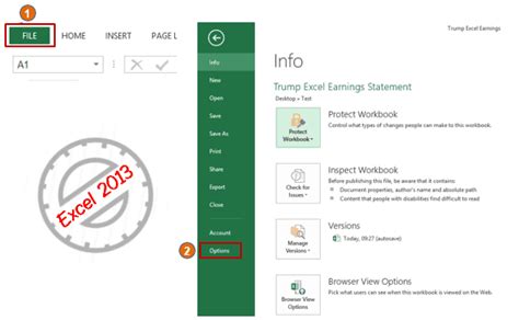 Customize Excel Workbooks With Excel Options