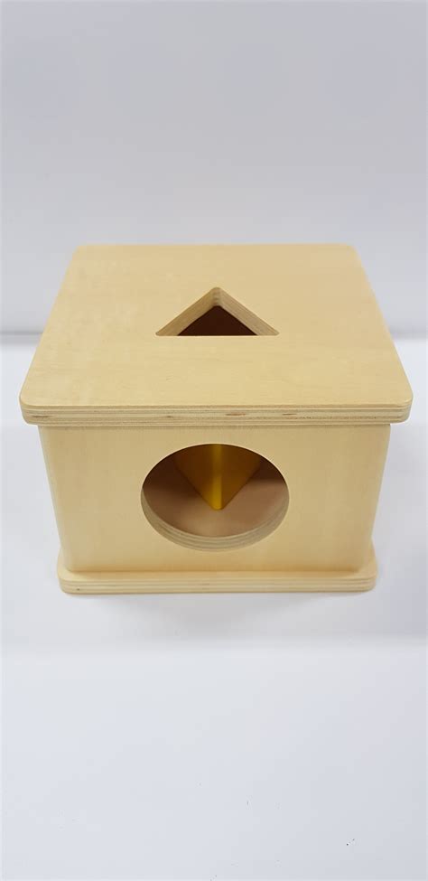 Montessori Imbucare Box With Triangular Prism Sg