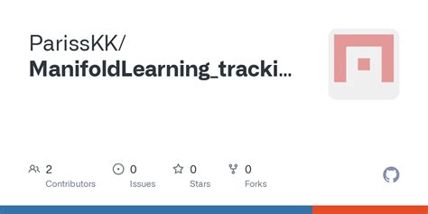 Github Parisskkmanifoldlearningtracking