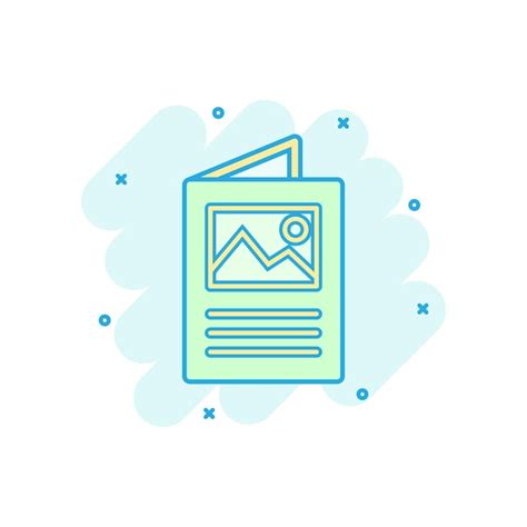 코 스타일의 전단지 아이콘 브로셔 시트 터 만화 일러스트레이션 픽토그램 책자 전단지 비즈니스 개념 스플래시 효과 프리미엄 벡터