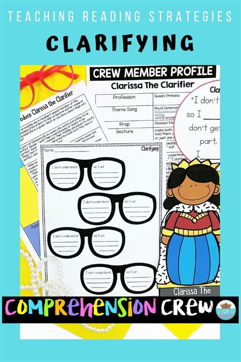 Clarifying Lesson And Activities Comprehension Crew Reading Comprehension Lessons Teaching