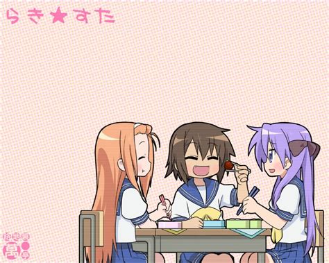 Hiiragi Kagami Kusakabe Misao And Minegishi Ayano Lucky Star Drawn By Nagian Danbooru