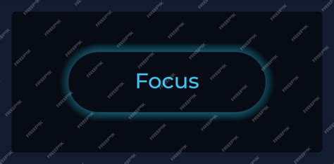 Premium Vector Focused Button State Ui Element Template