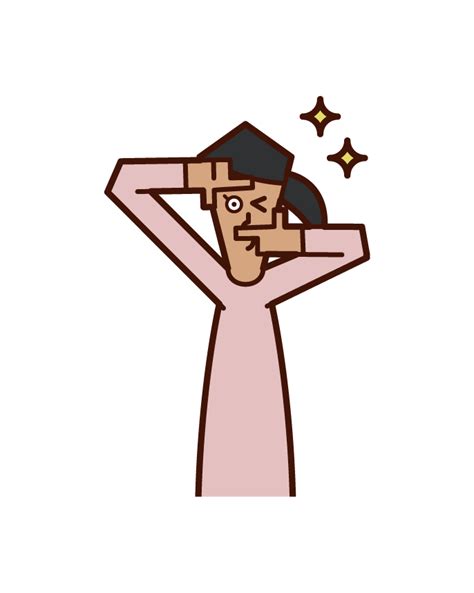 사진을 찍기 위해 포즈를 취하는 사람여자의 일러스트 무료 일러스트 소재집 Kukukeke