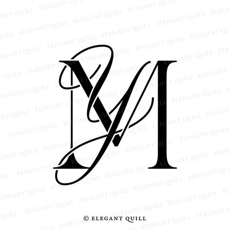 Modern Wedding Monogram Ym Initials Logo Identity Design Logo Initials Logo Monogram Wedding