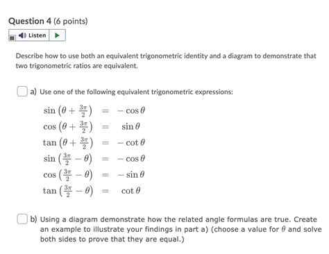 [solved] Describe How To Use Both An Equivalent Trigonometric Identity And A Course Hero