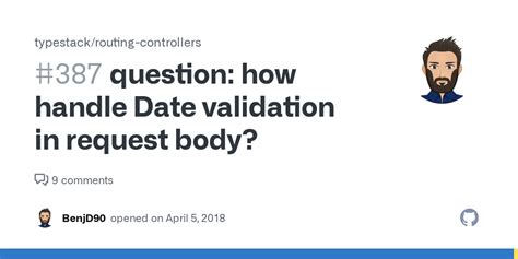 Question How Handle Date Validation In Request Body · Issue 387