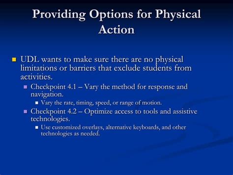 Udl Providing Options For Physical Action Ppt